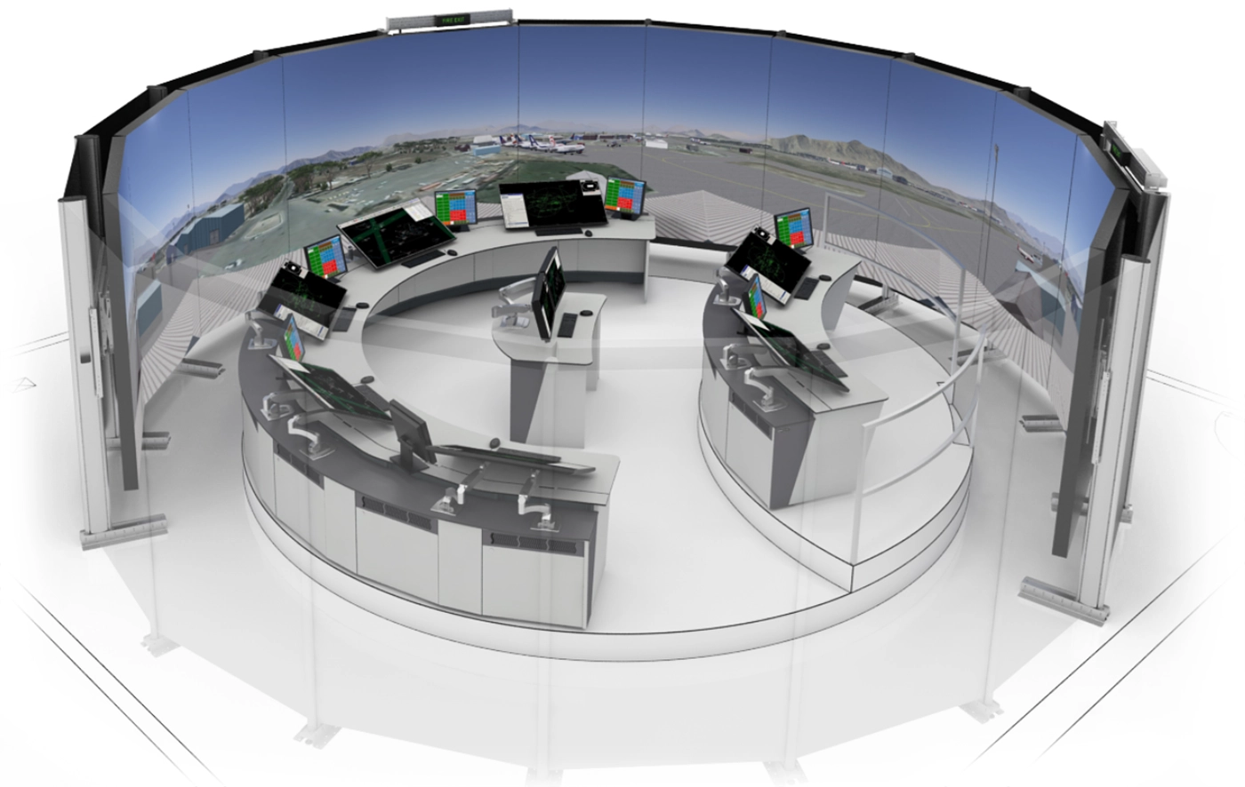Tower Sim Display 360 | ATC Training & Simulation System | LundHalsey