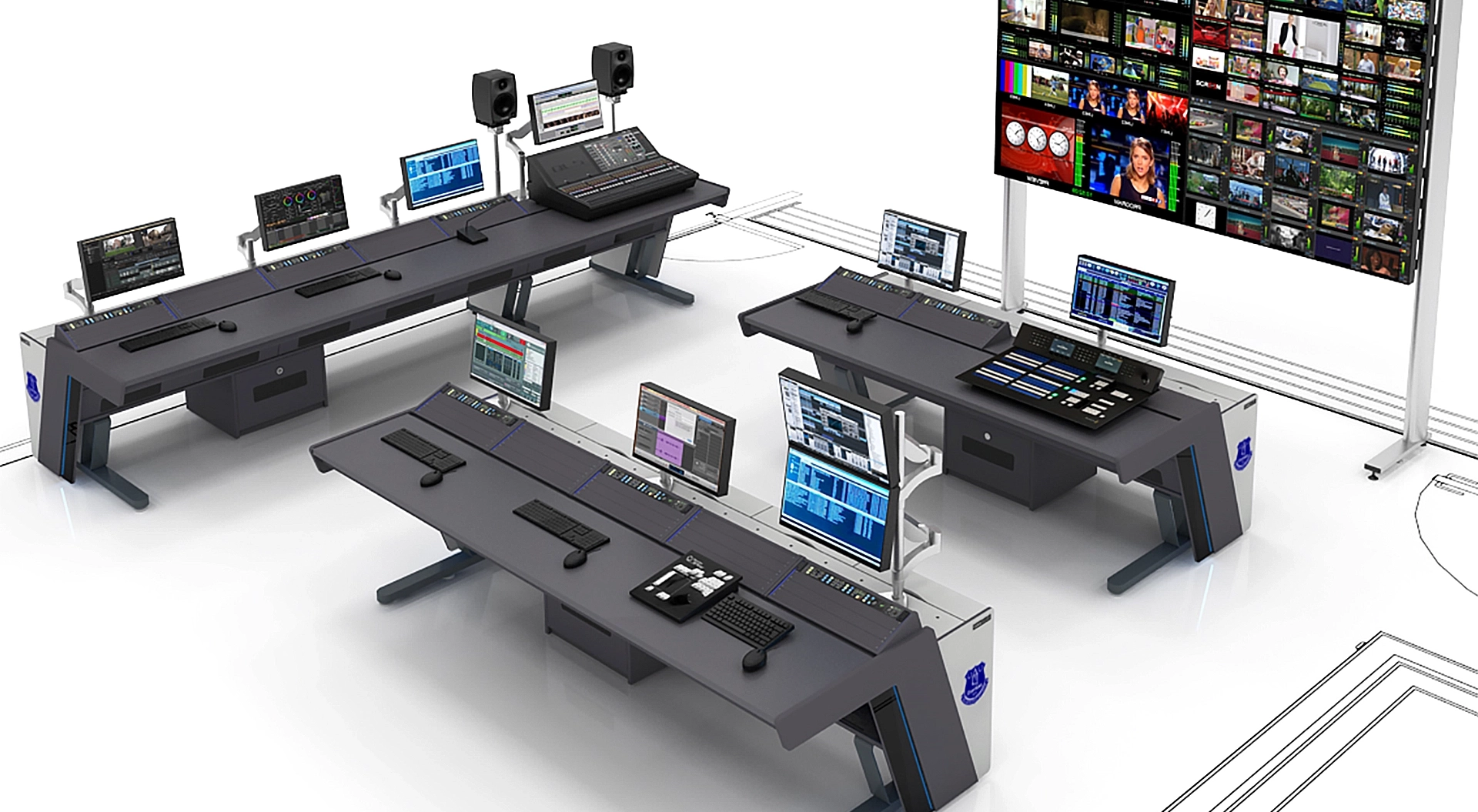 Sporting Venue Control Room Furniture | Stadium & Arena | LundHalsey